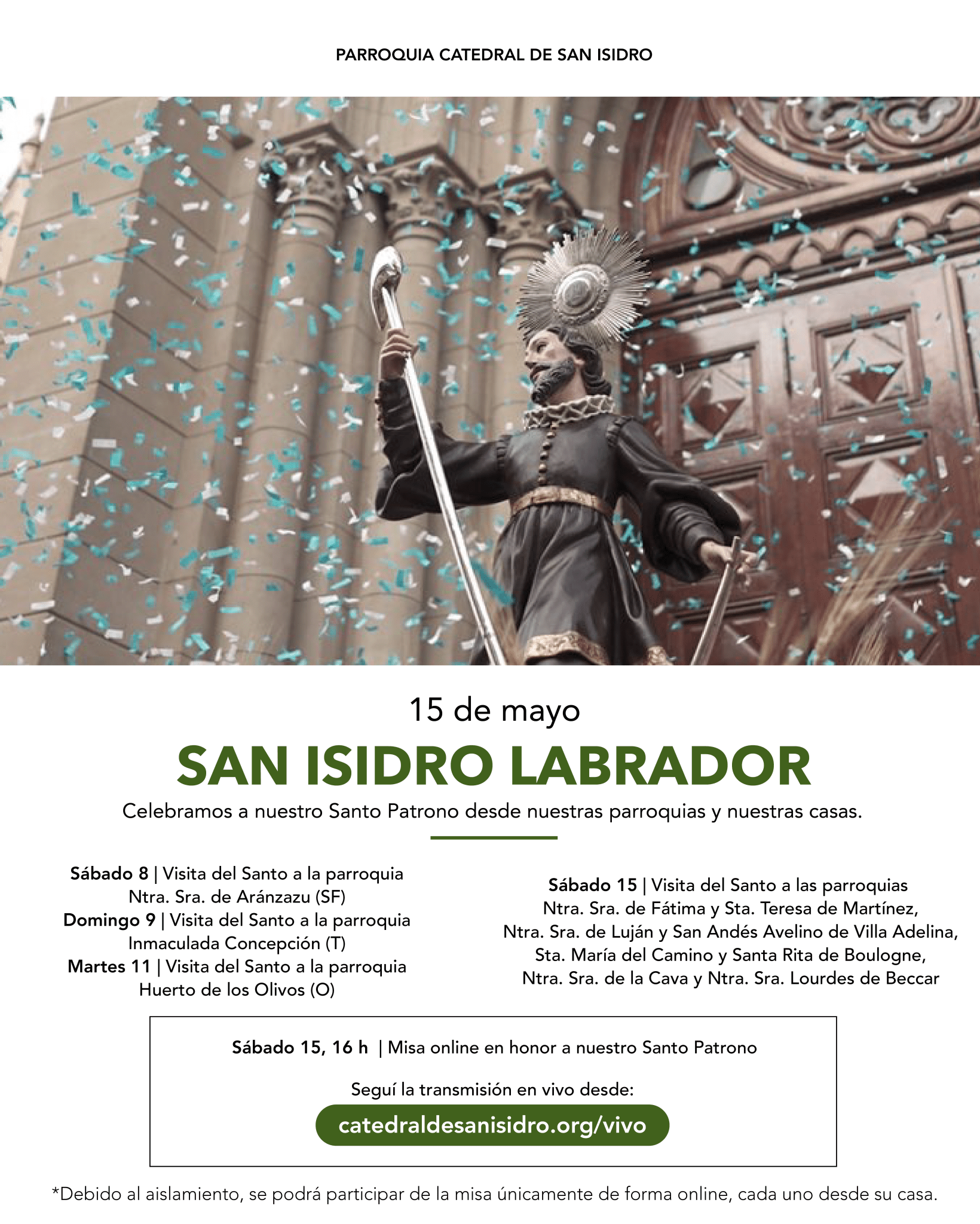 Fiesta de San Isidro Labrador 2021 – Catedral de San Isidro